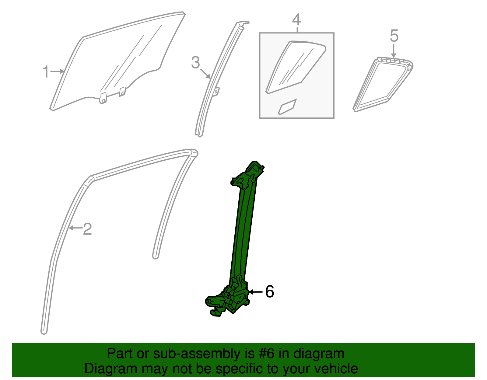 72750-T2A-A03 - Window Regulator 2013-2017 Honda Accord | Honda Parts ...