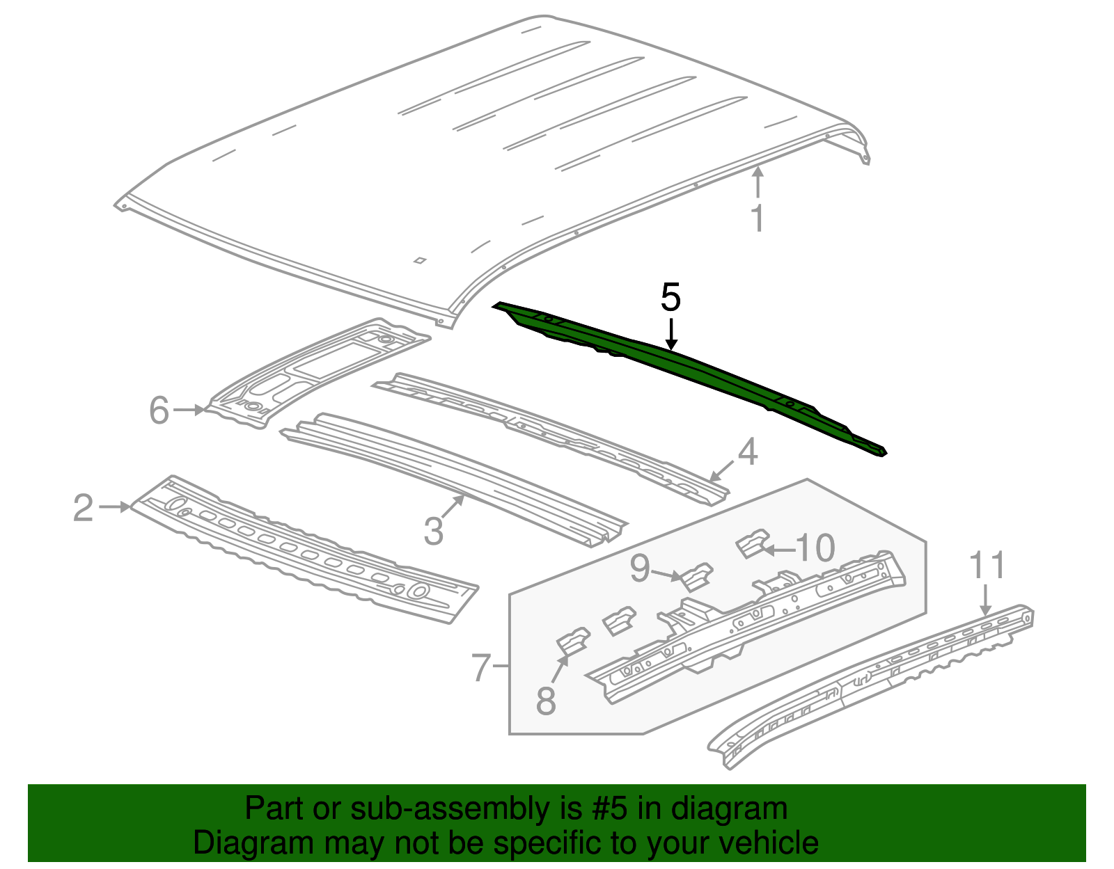 23135964 - 2014-2019 GM - Roof Rear Header Panel | Partners Chevy