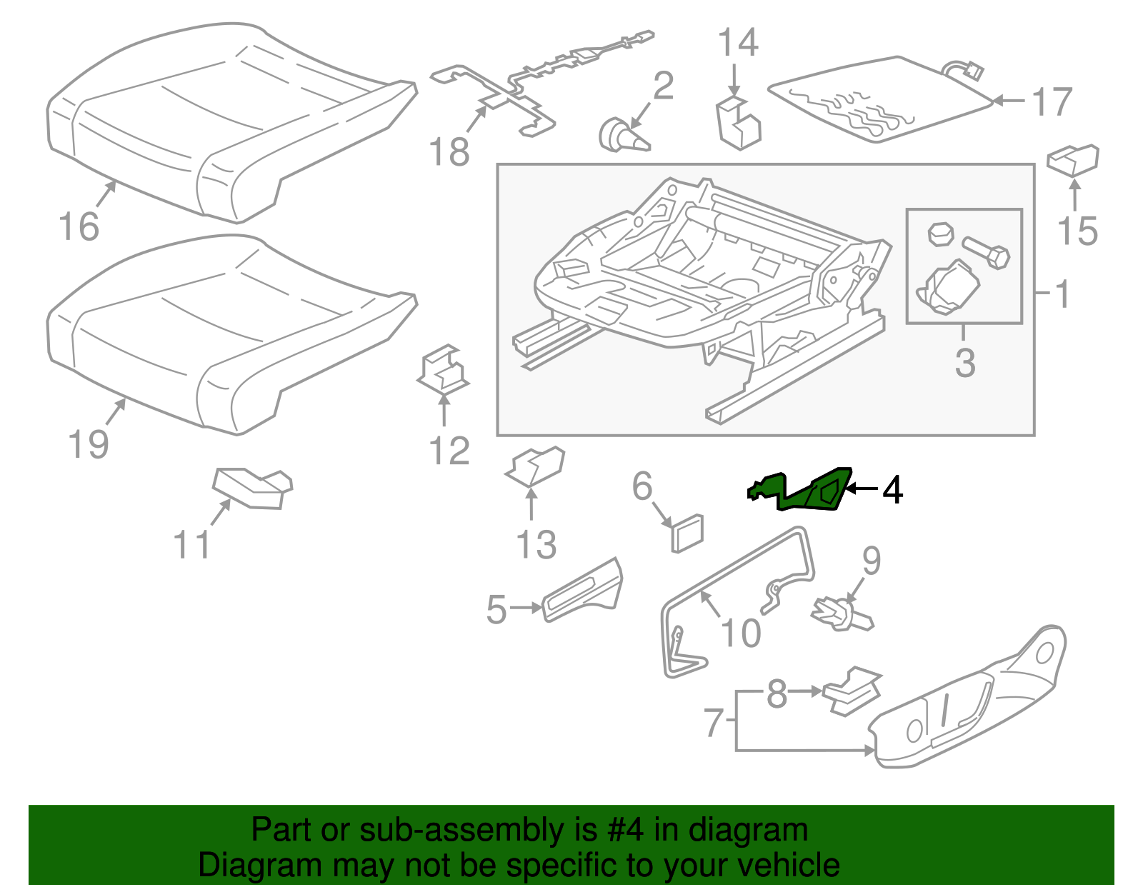 2015-2019 Volkswagen e-Golf Adjust Lever 5G0-881-091-A | VW Direct Auto ...
