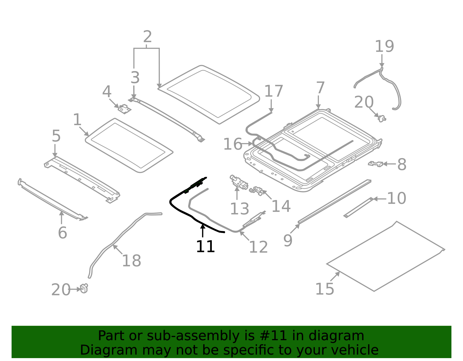 91358-6RA0A - High-Quality Sunroof Guide Jaw for 2021-2025 Nissan ...