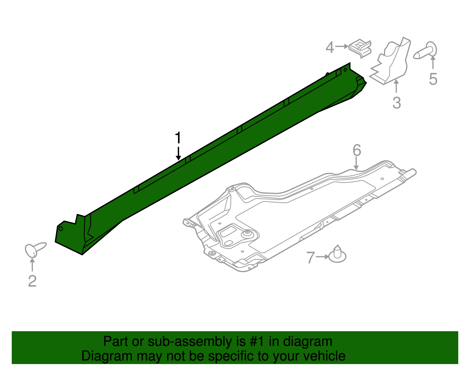 AT4Z-78101A05-AA - Ford Rocker Molding 2007-2015 Ford | Performance ...