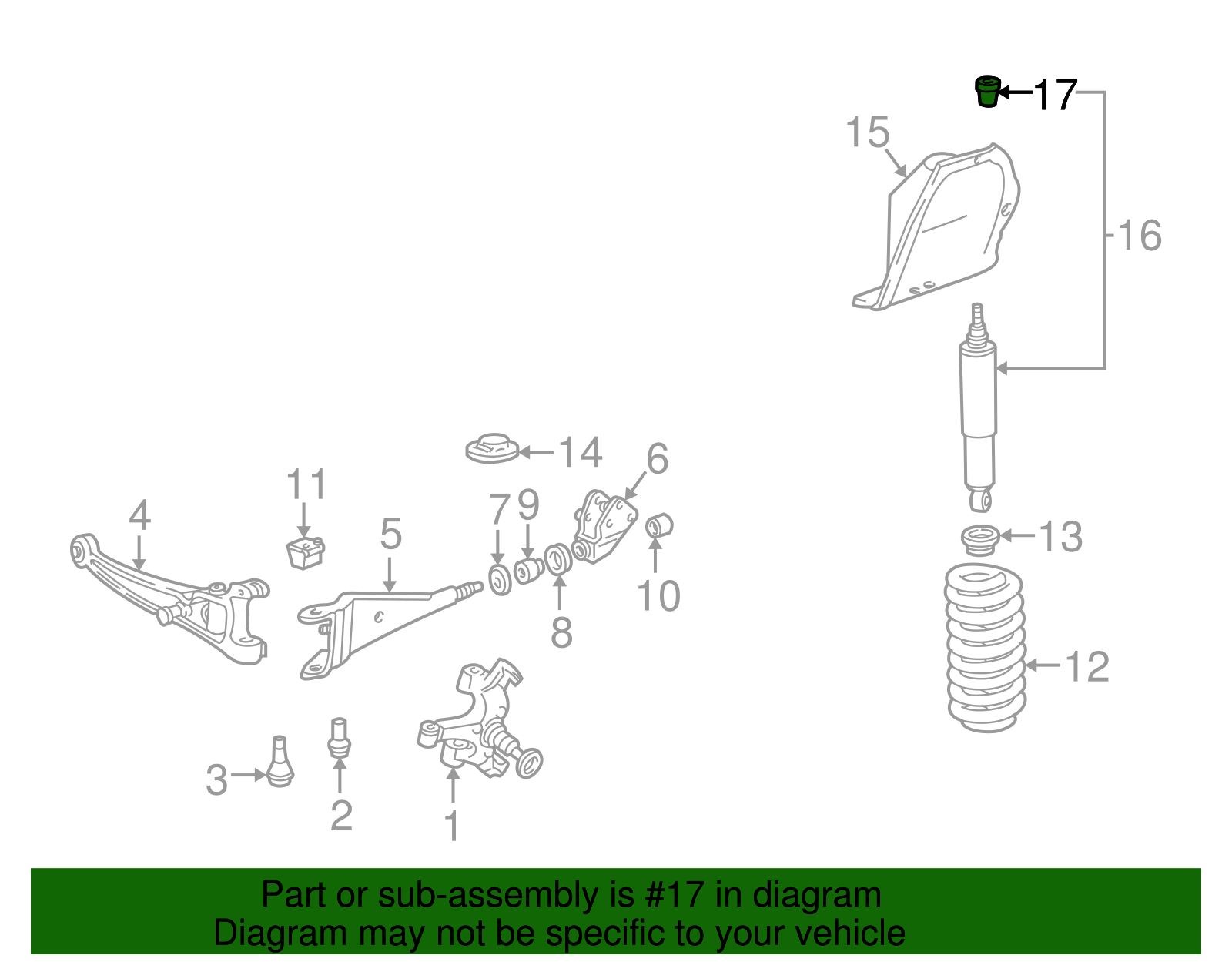 1996-2025 Ford Motorcraft™ Suspension Shock Absorber Mount Insulator AD ...