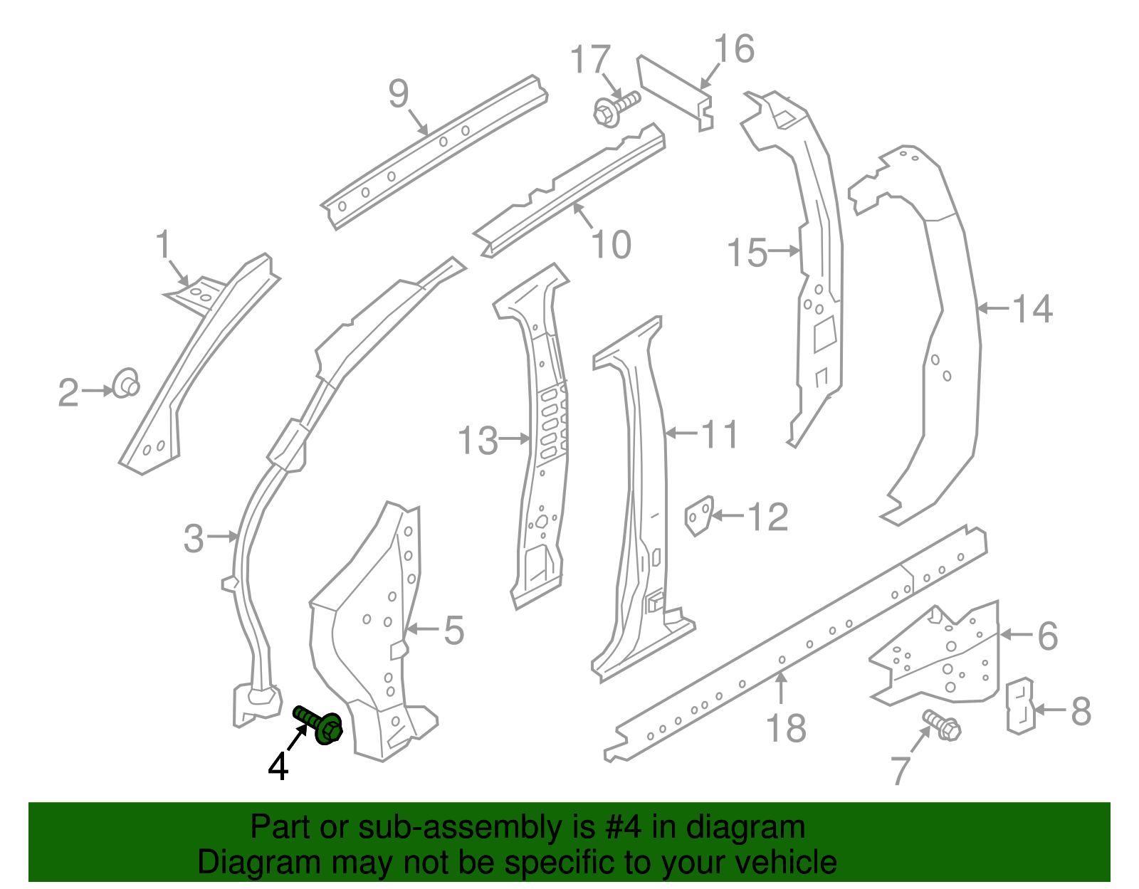 01121-N8051 | Nissan Bolt - Genuine OEM | 01121N8051 | Nissan Parts USA