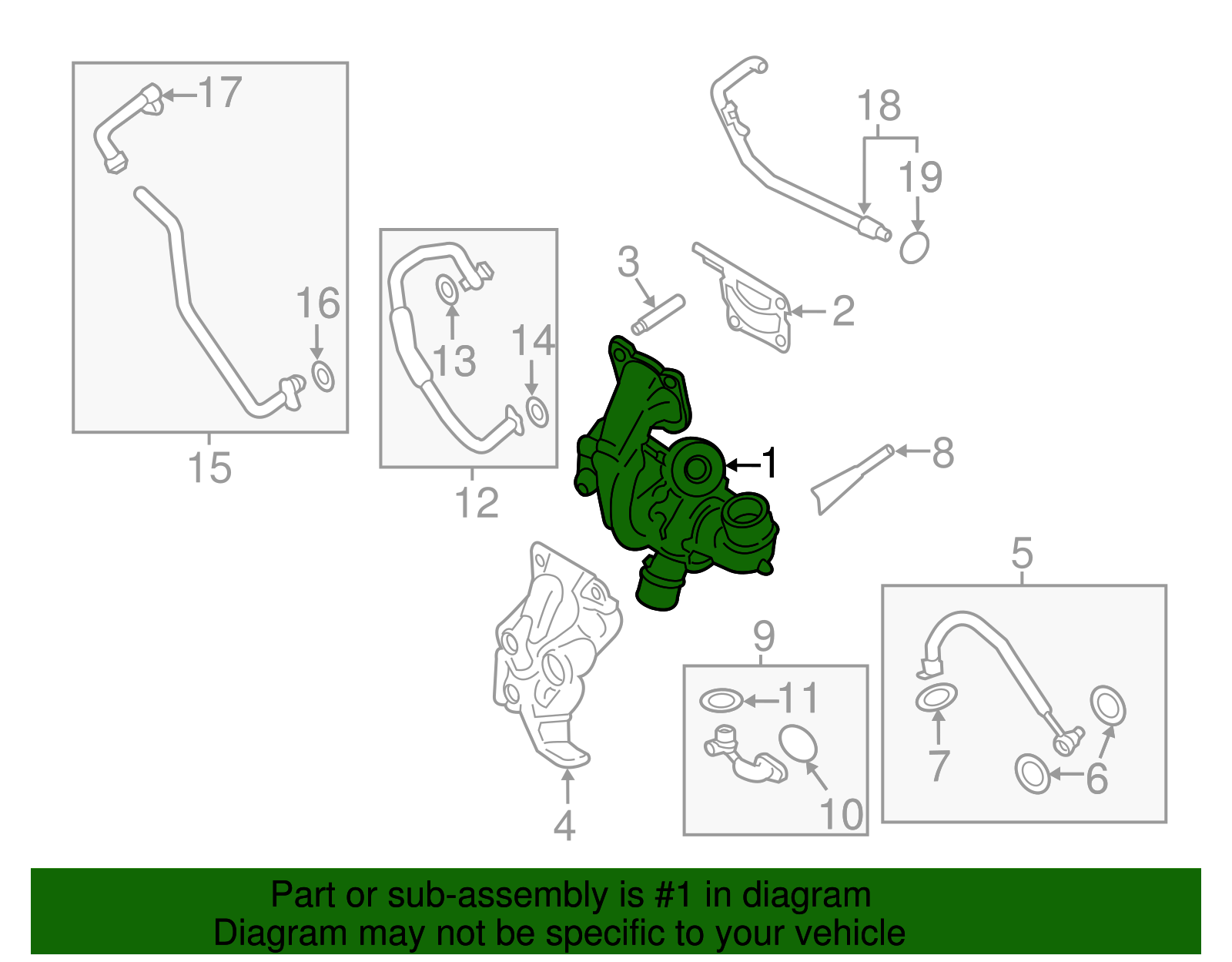 2015-2020 Ford Turbocharger F2GZ-6K682-C | OEM Parts Online