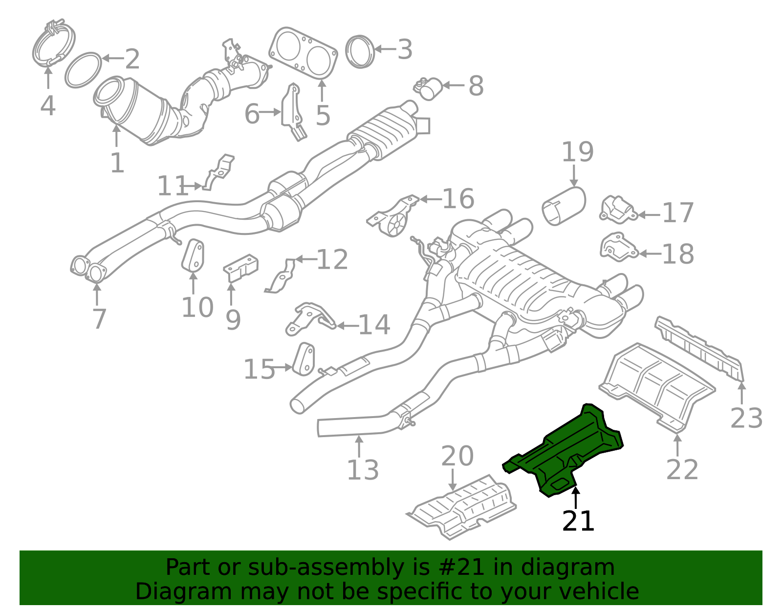 51488077408 - 2015-2020 BMW Heat Shield (51-48-8-077-408) | BMW of ...