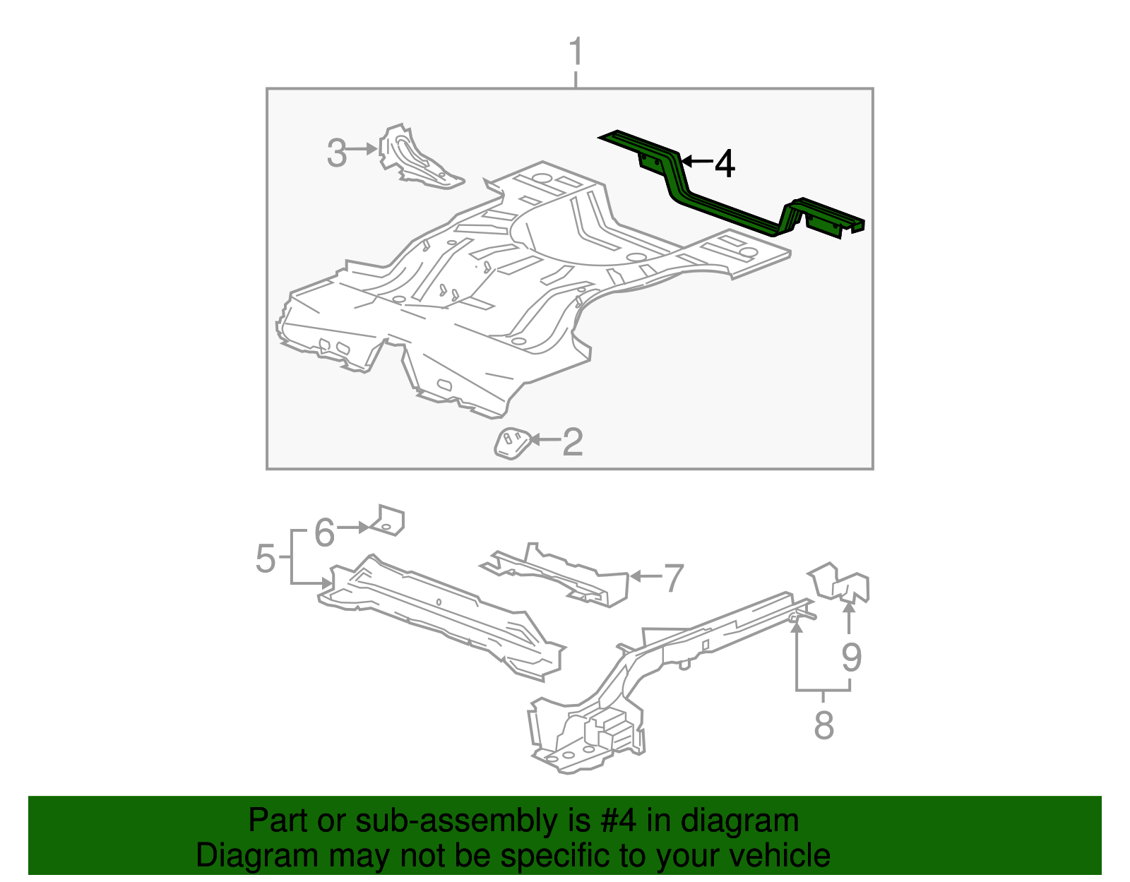 2004-2008 Chevrolet Malibu Rear Compartment Panel 10366360 | Capital ...