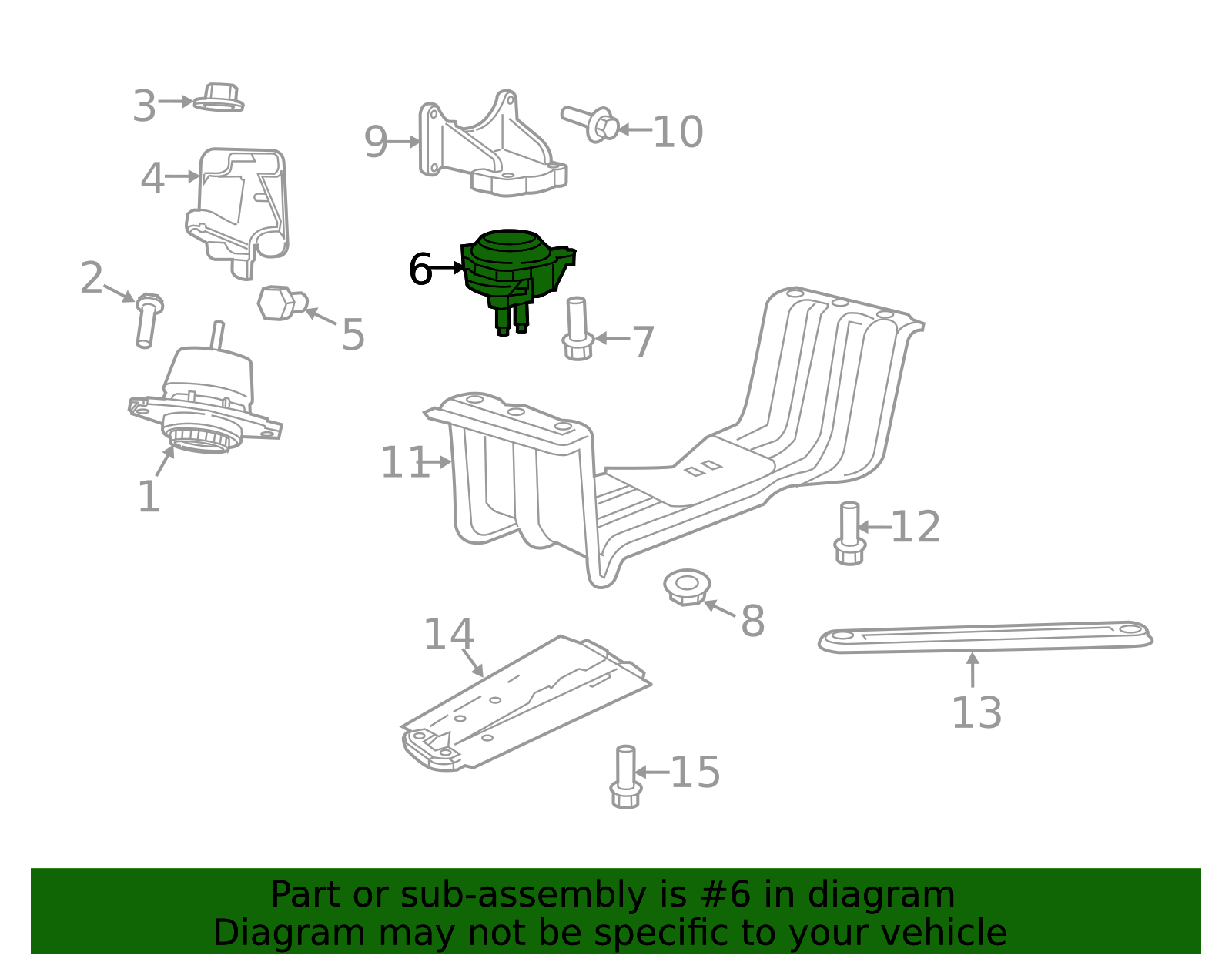 68032665AF - Transmission Mount Isolator - 2011-2020 Mopar | Mopar ...