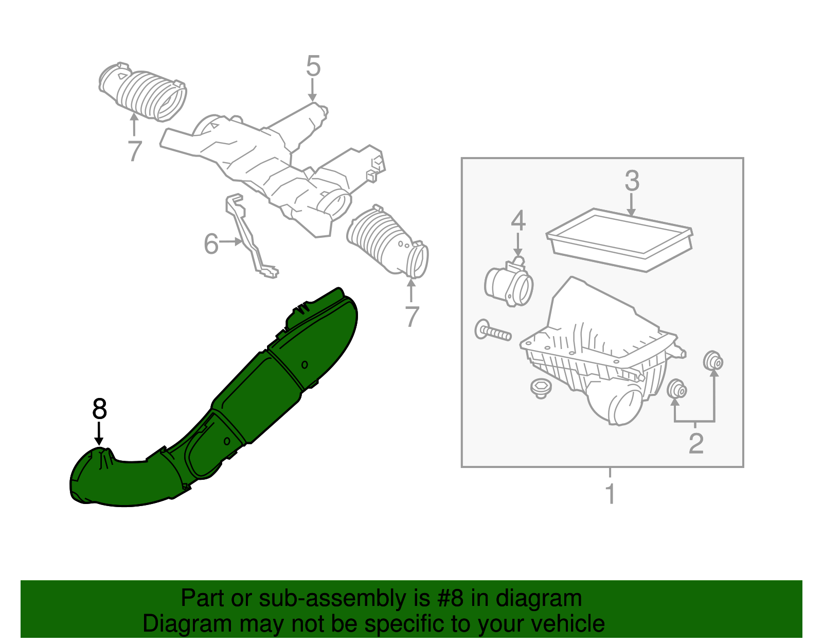 2017-2023 Land Rover Discovery | Air Inlet Duct | LR095884 | Express ...