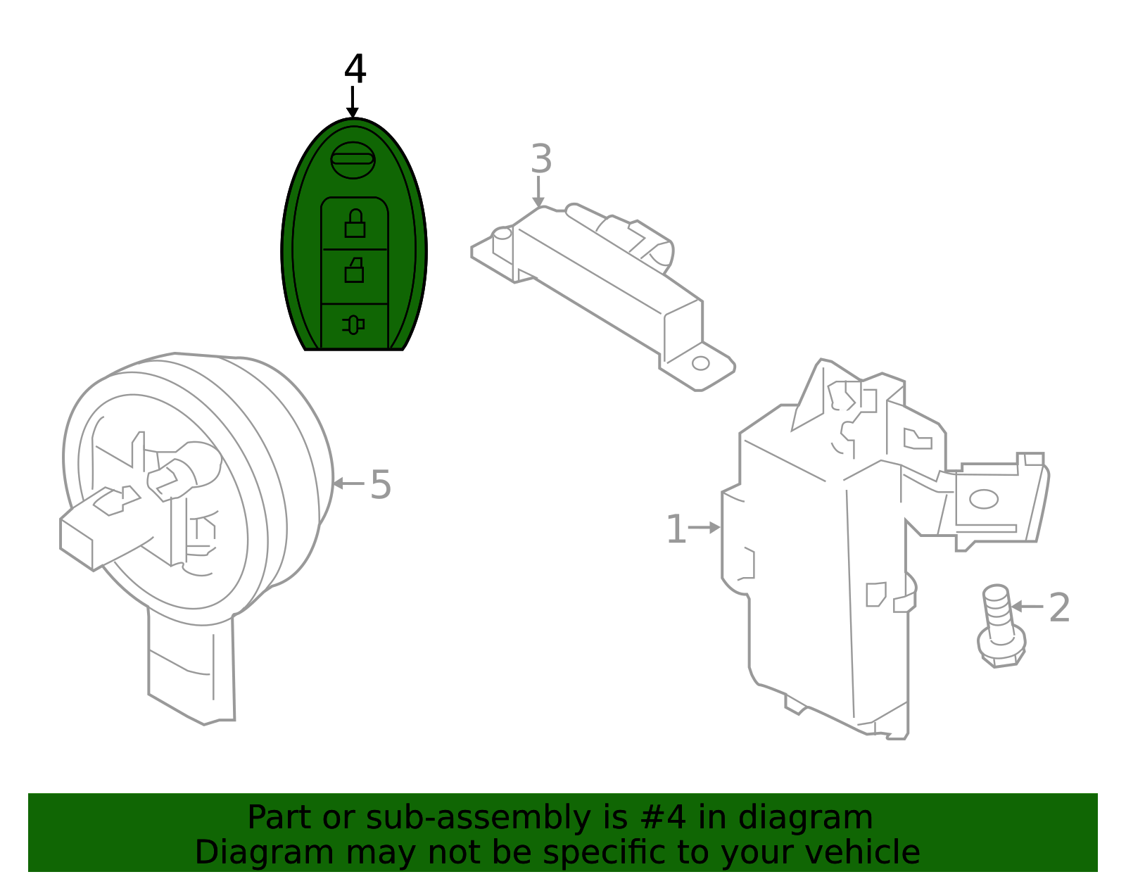 2020-2023 Nissan Keyless Entry Transmitter 285E3-6TA1A | Nissan Parts Plus