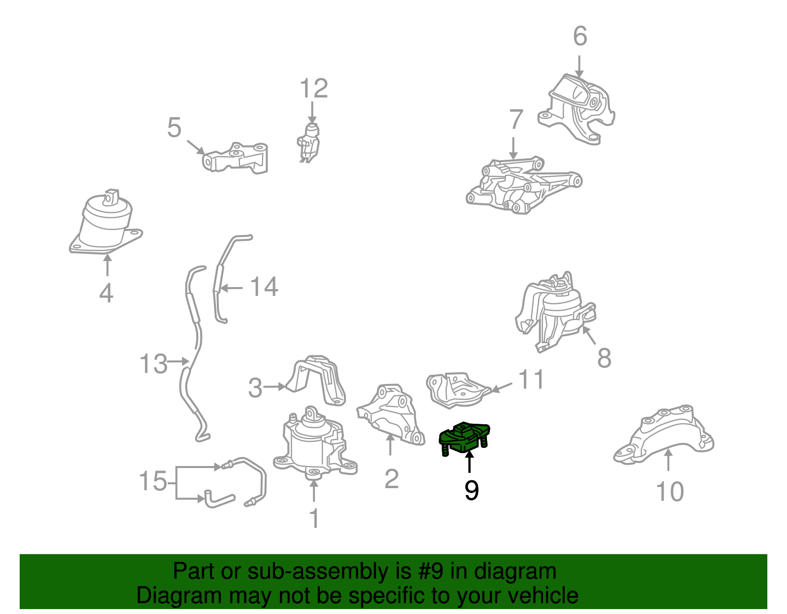 50851-TA0-A11 - Trans Mount 2008-2012 Honda Accord | Honda Parts Online