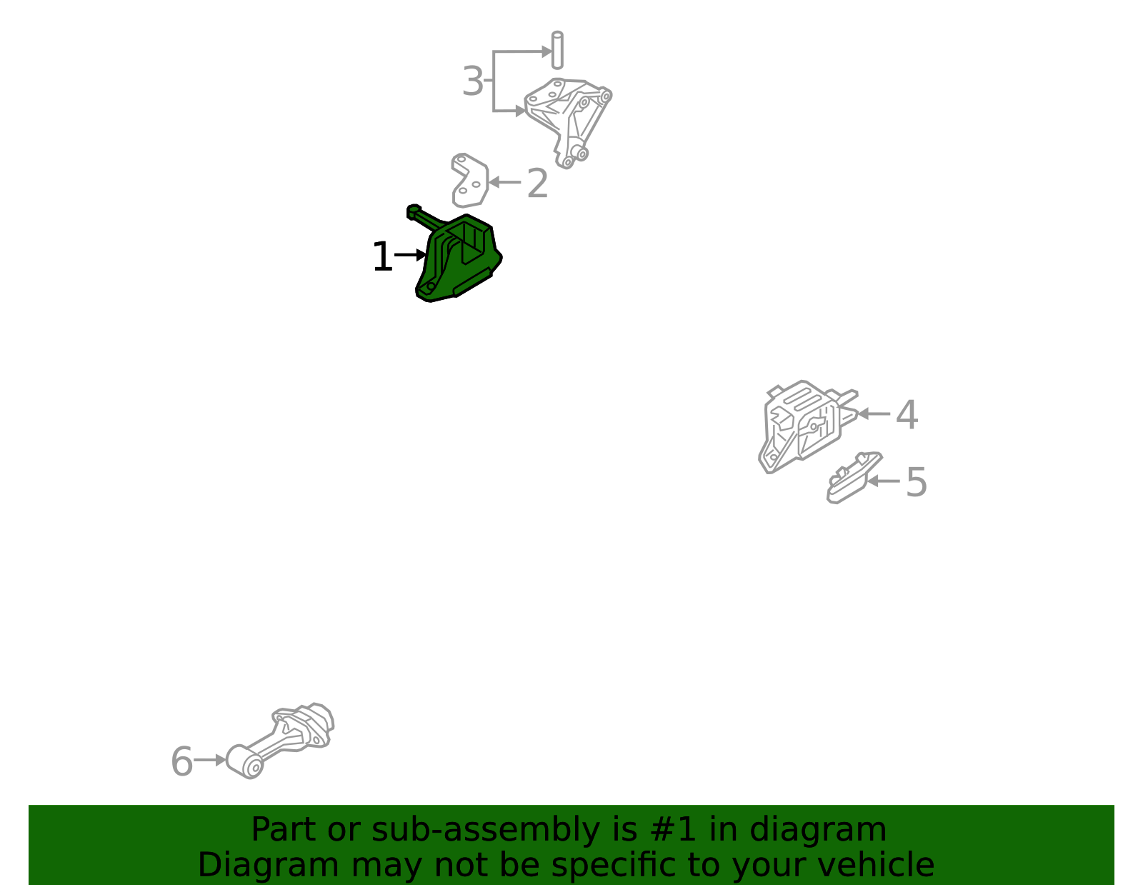 2018-2023 Hyundai Kona Lower Mount 21810-J9100 | Hyundai OEM Parts ...