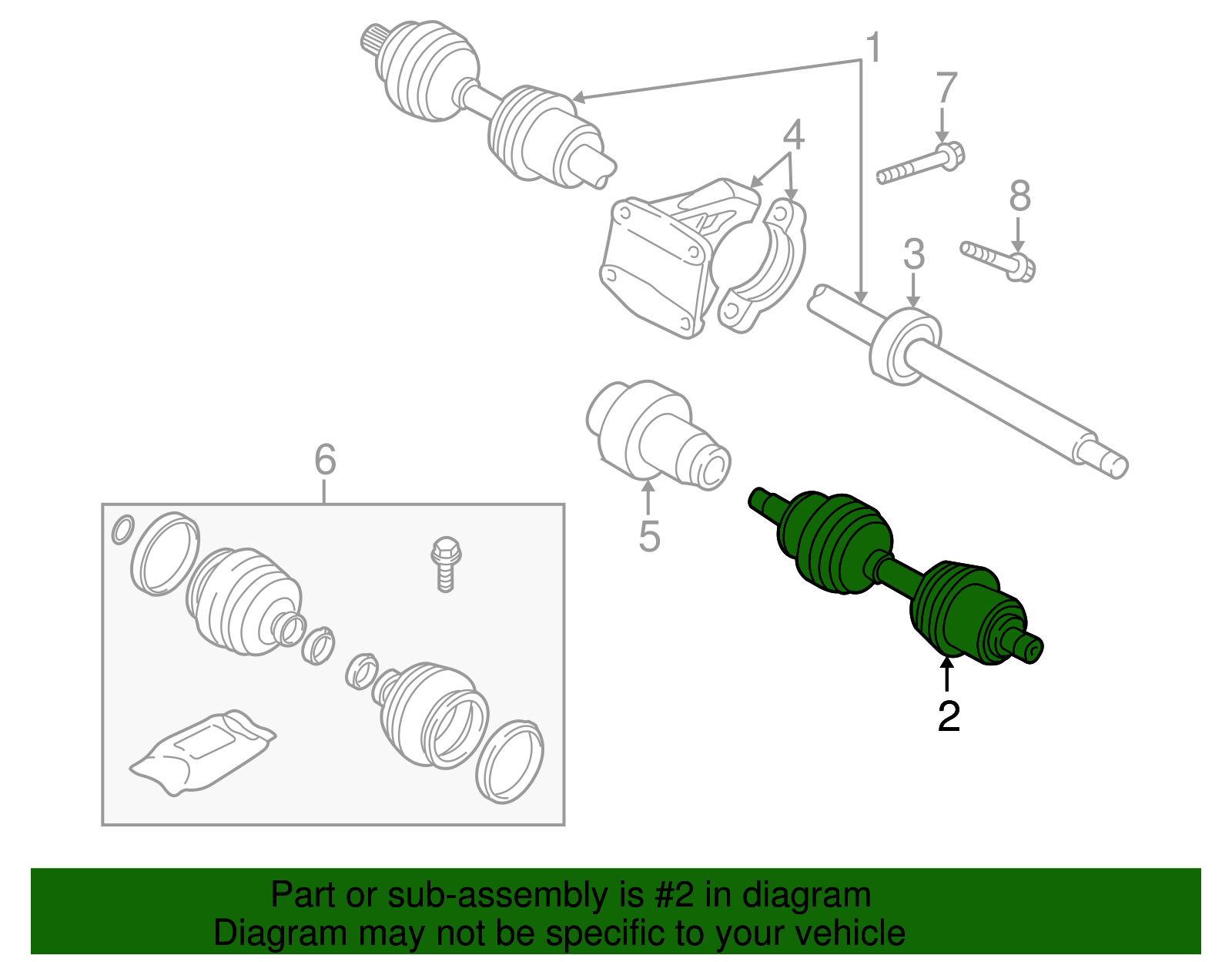 8251775 - High-Quality CV Axle Assembly for 2004-2006 Volvo S80 ...