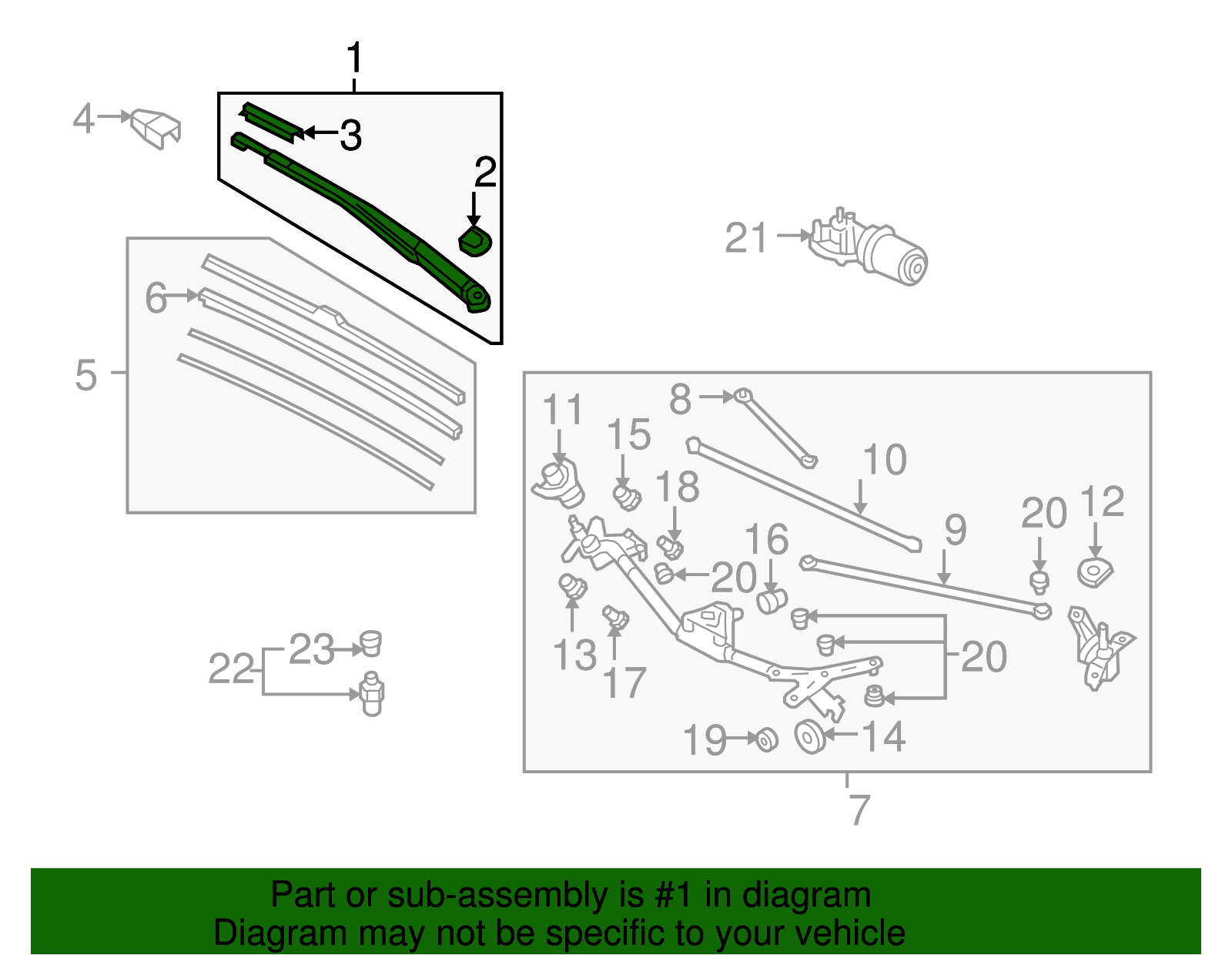 76600-SNA-A11 - Wiper Arm 2008-2011 Honda Civic | Honda Parts Online