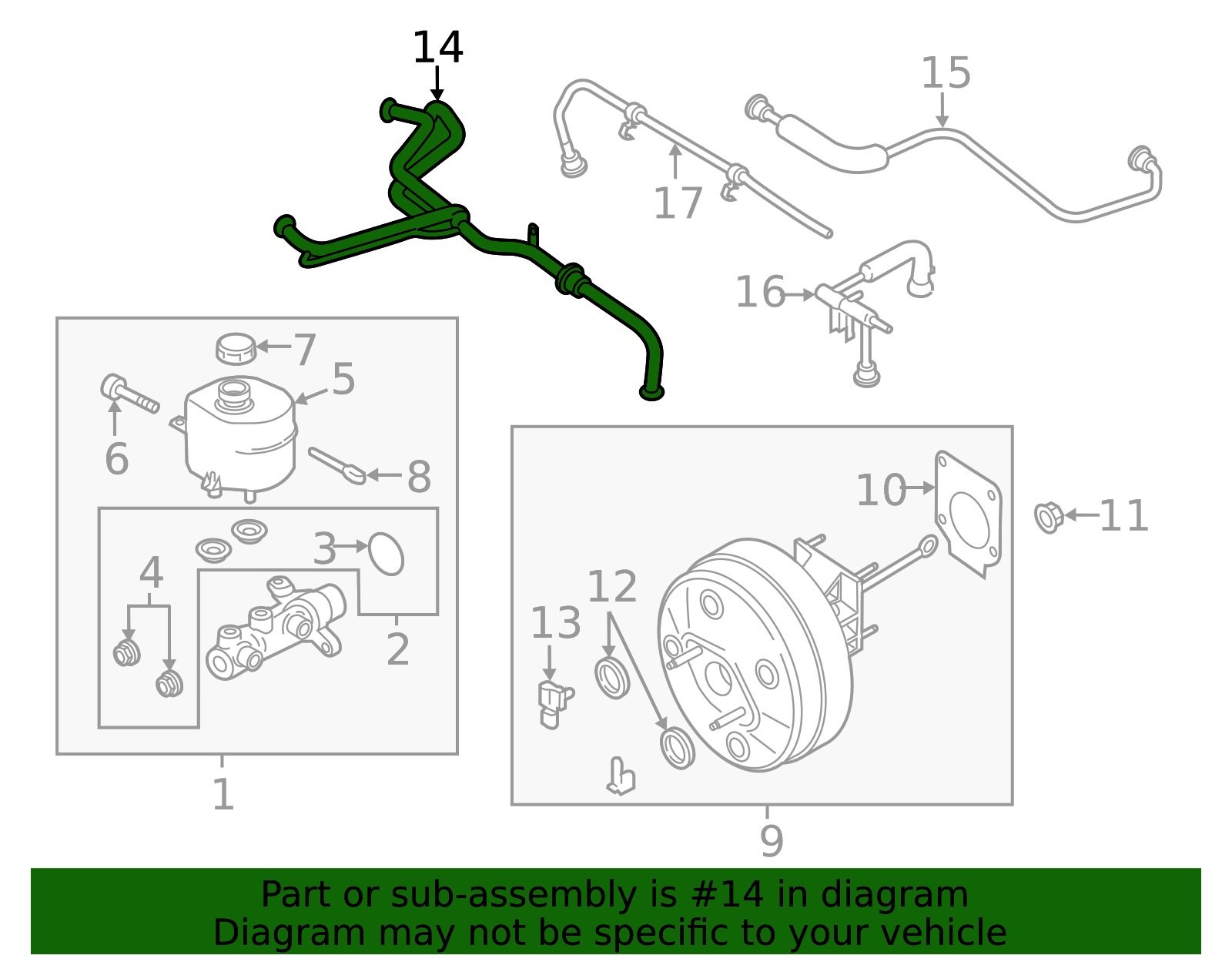 2017-2022 Ford Brake Vacuum Hose HC3Z-9C490-L | Ford OEM Parts Outlet