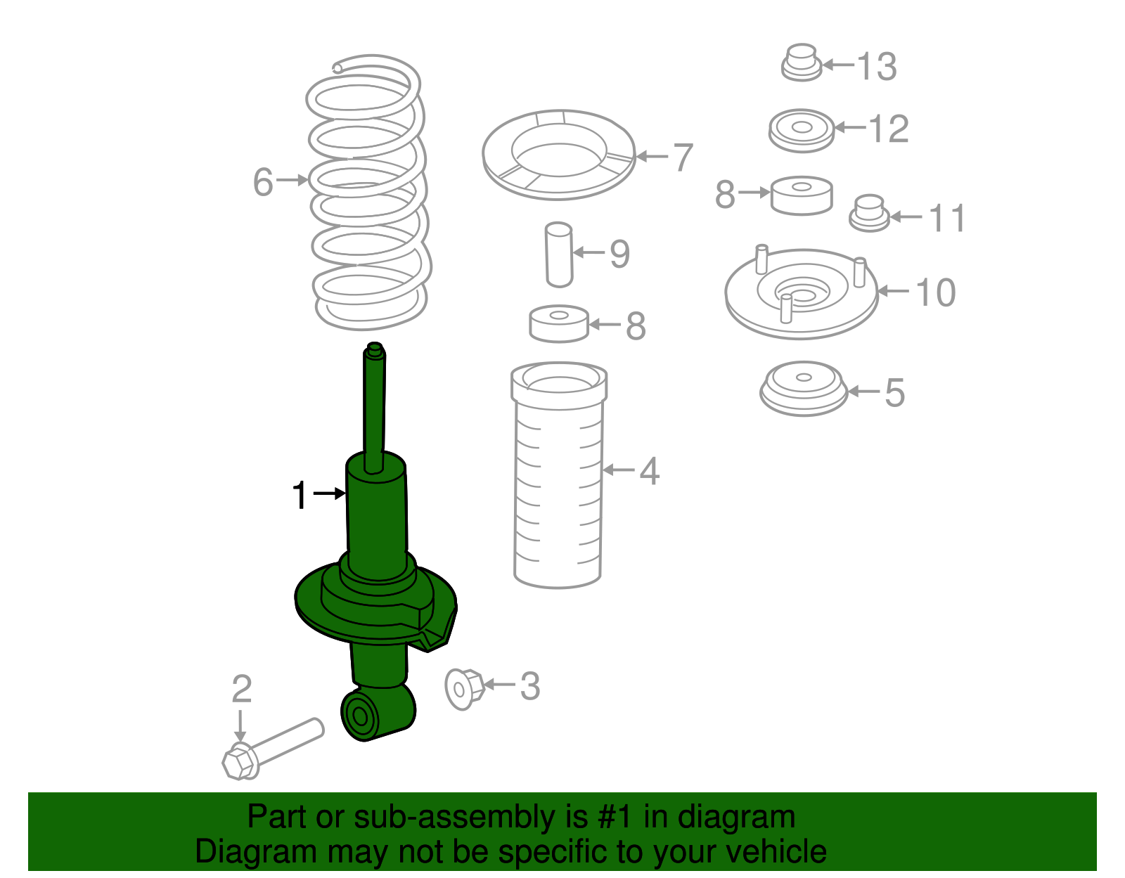 E6C10-5ZW0JNW - Value Advantage™ COMPLETE SHOCK SPRING AND MOUNT ASSY ...