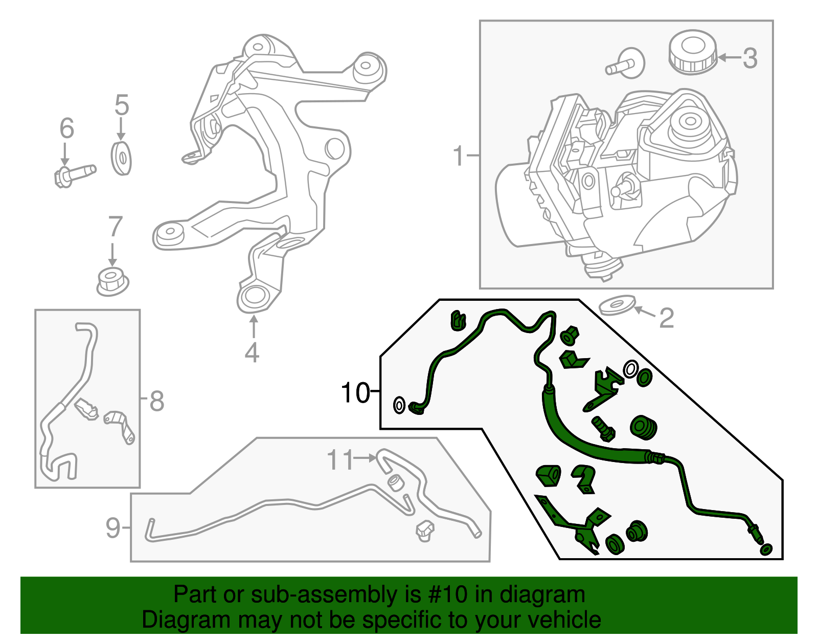2013-2018 Nissan Altima Power Steering Pressure Hose 49720-3TA2C ...