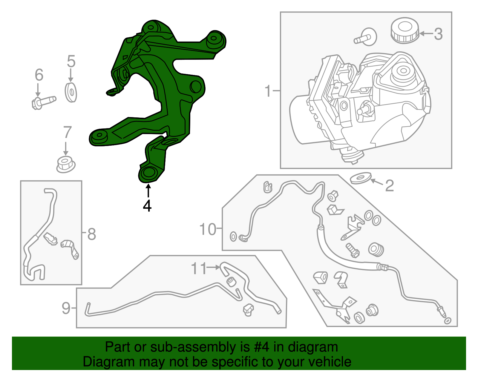 2013-2015 Nissan Altima Mount Bracket 49121-3TA0A | Bill Kay Nissan Parts