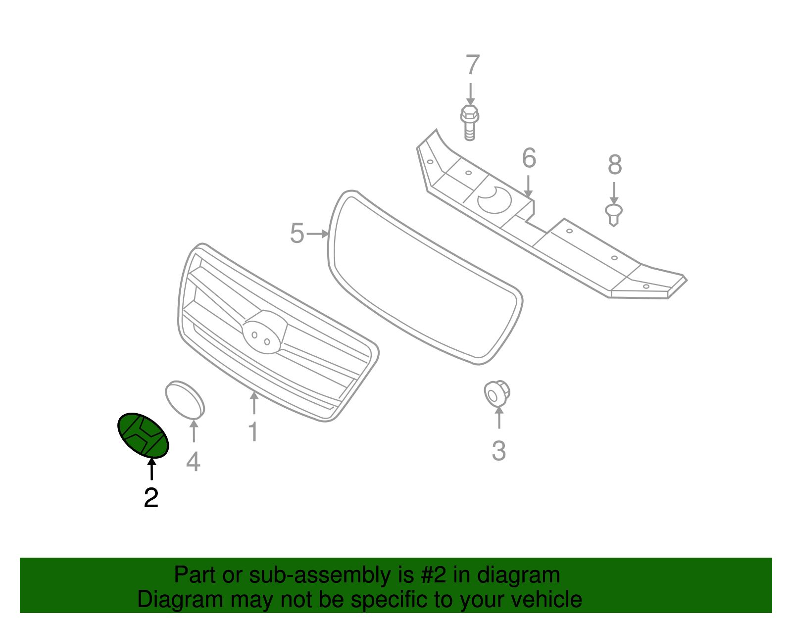 86300-4A910 - High-Quality Grille Emblem for 2007-2013 Hyundai ...