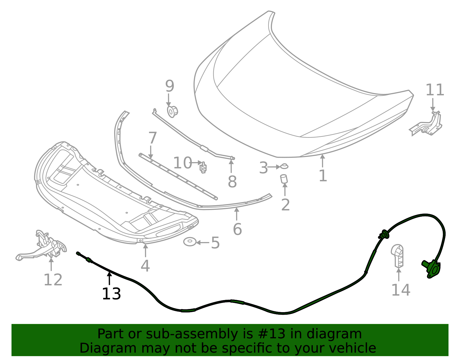 65621-6RA0B - 2021-2025 Nissan Rogue - Release Cable | Conicelli Nissan