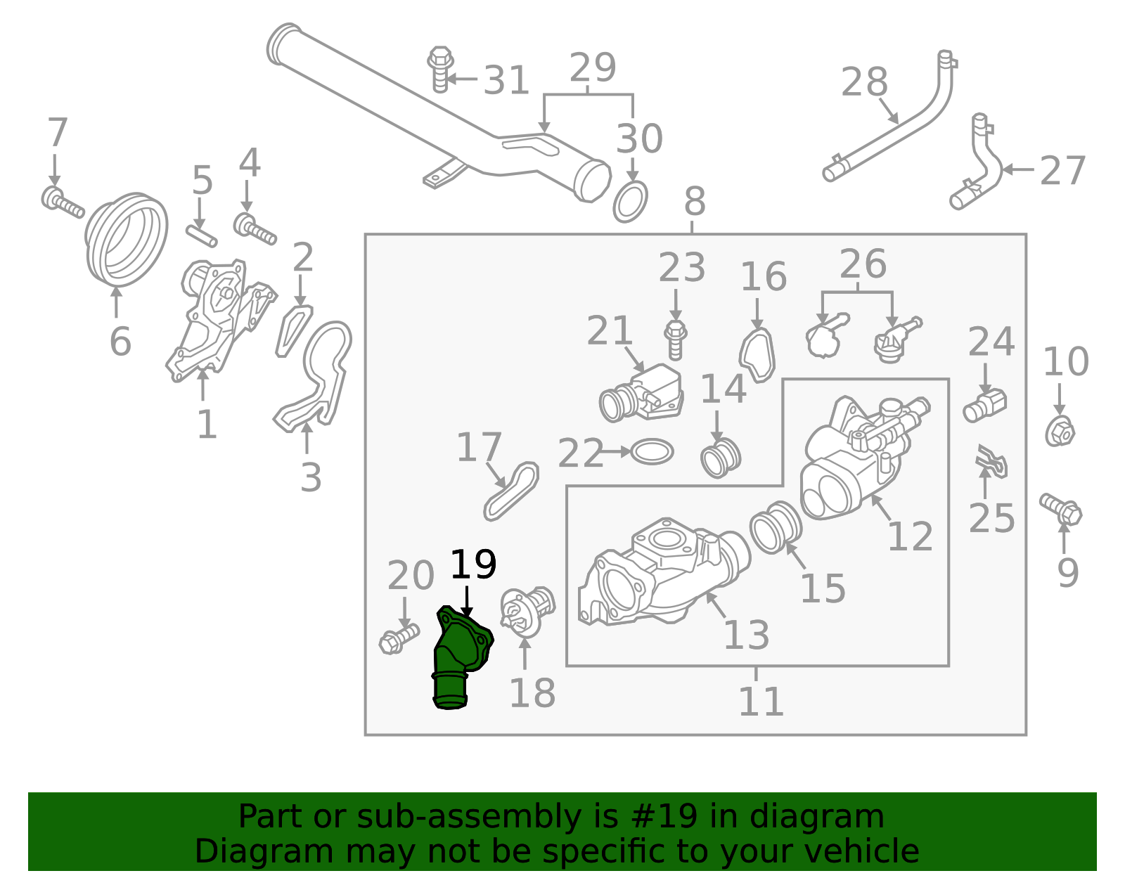 25631-3CAA0 - Water Inlet 2011-2018 Kia | Kia.Parts Store