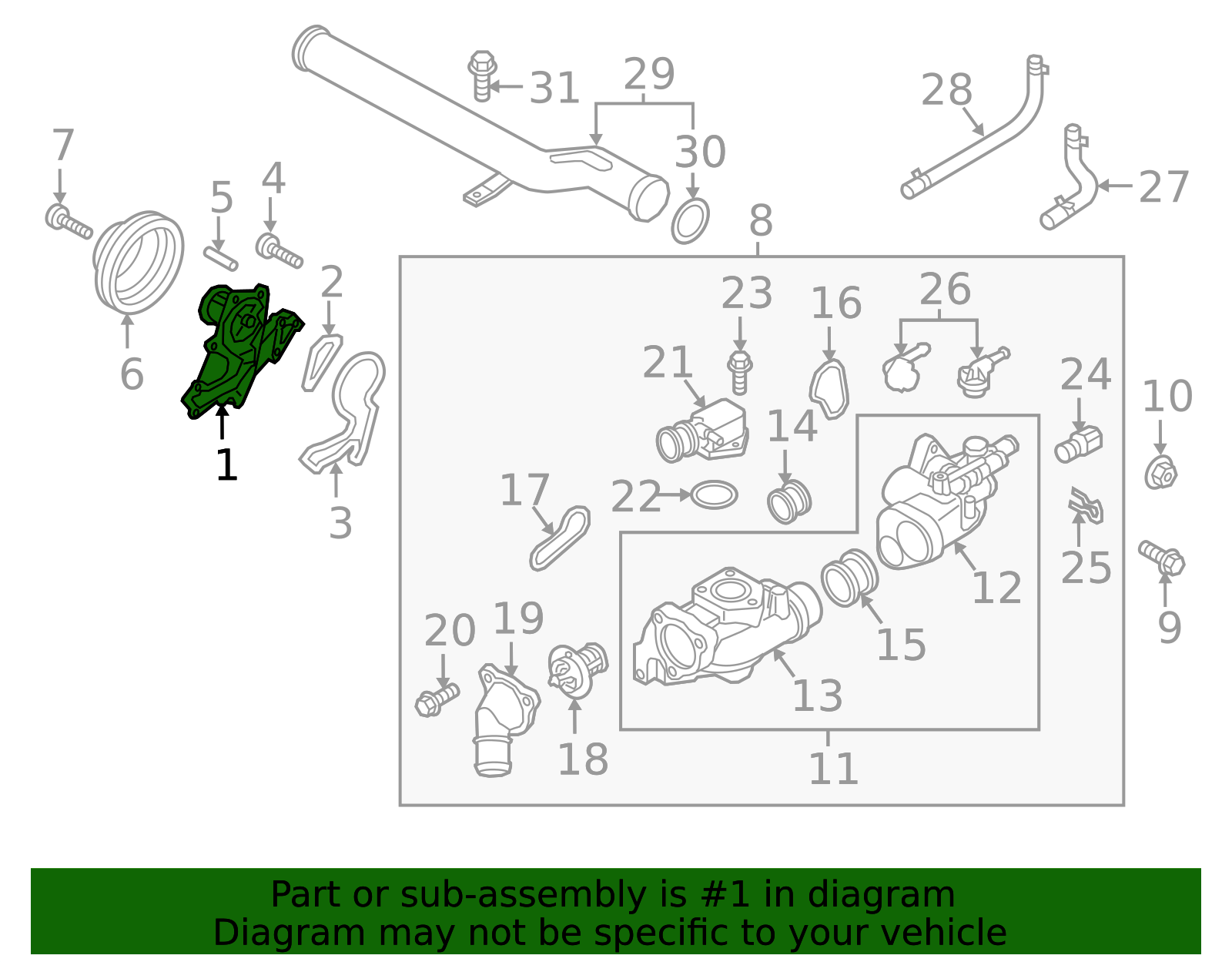 25100-3C131 - Water Pump 2010-2018 Kia | Kia.Parts Store