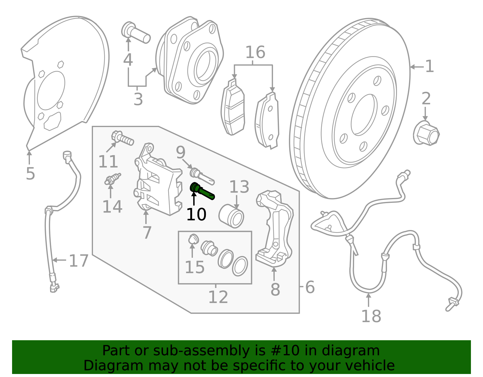 2011-2025 Nissan Disc Brake Caliper Pin 44140-JN00A | Nissan Parts Central