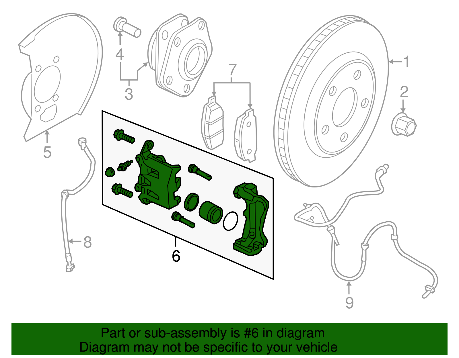 2018-2025 Nissan Caliper Assembly 41011-5TA0A | Nissan Parts Central