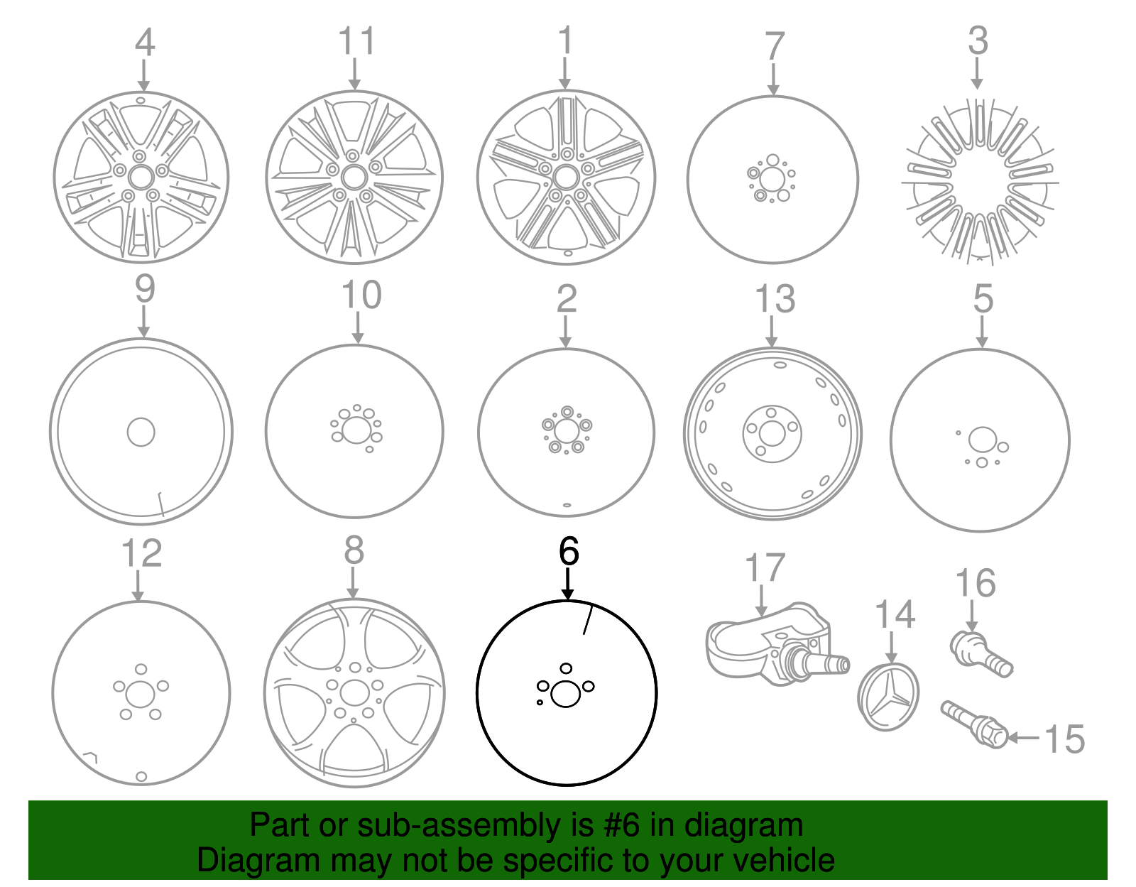 207-401-01-02-9765 - Mercedes-Benz Alloy Wheel - 9-Twin Spoke - 17inch ...