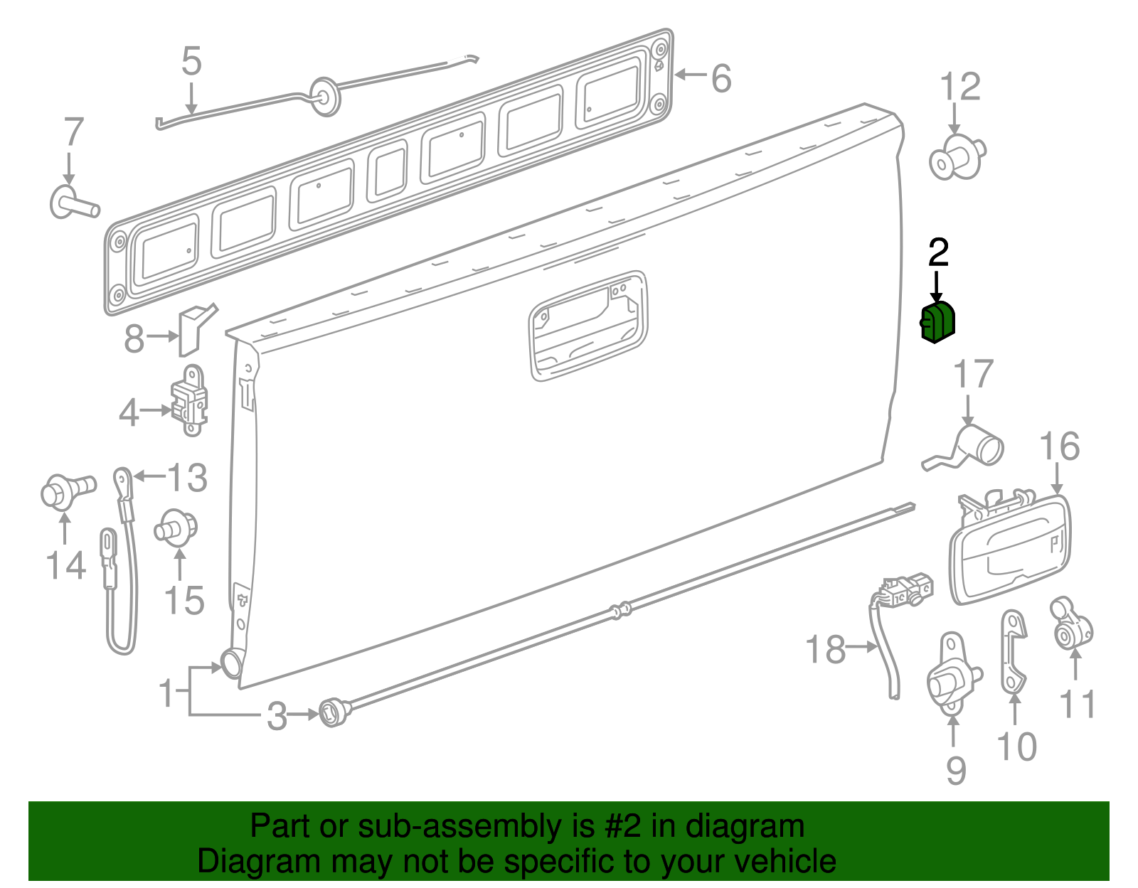 2014-2022 GM Pickup Box Tailgate Hinge Bushing 84331136 | GM Parts Center