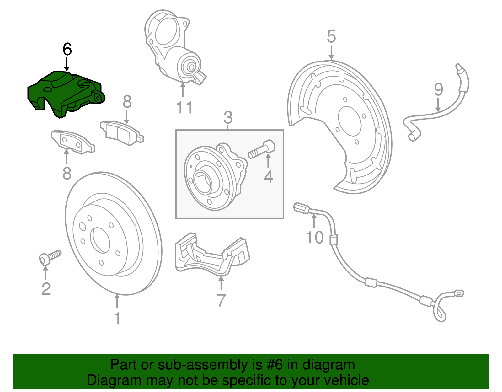 2016-2025 GM Rear Disc Brake Caliper Assembly 13595649 | TascaParts.com