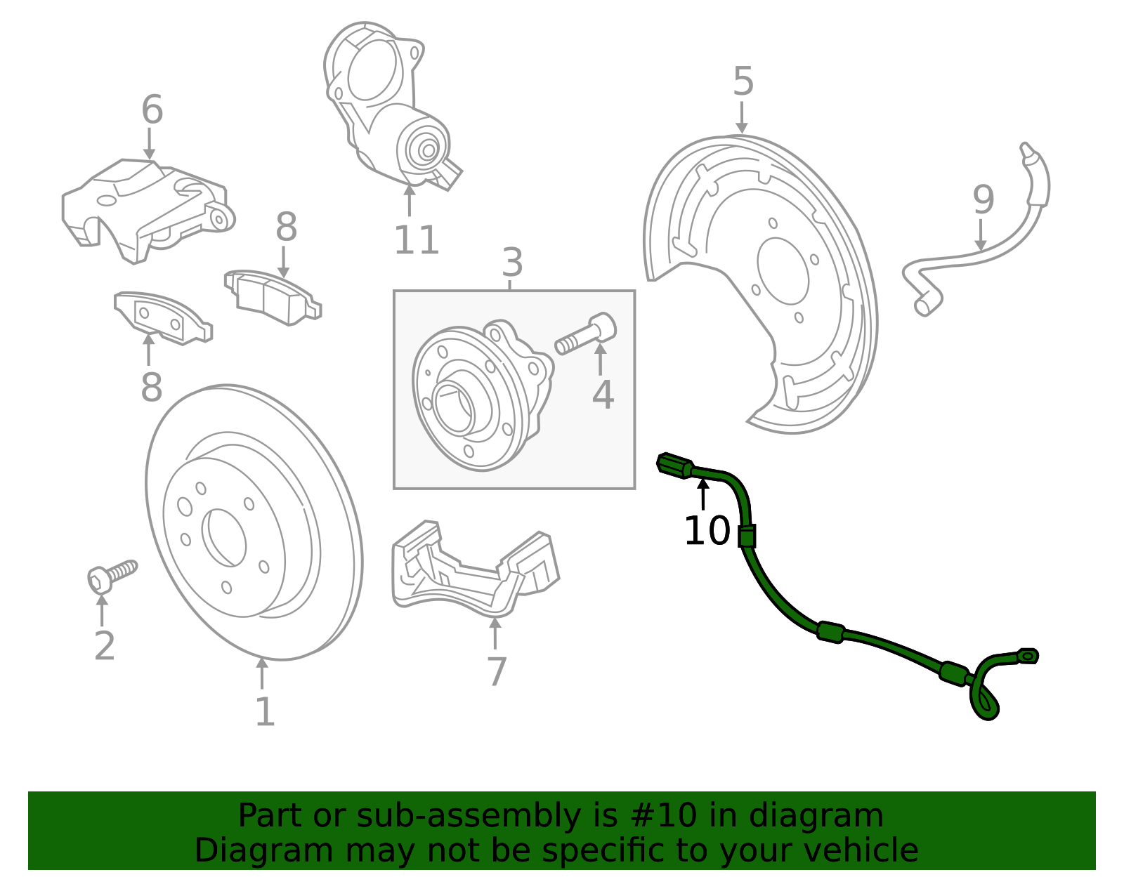 2017-2024 GM Rear Wheel Speed Sensor 84449198 GM | GMPartsDirect.com