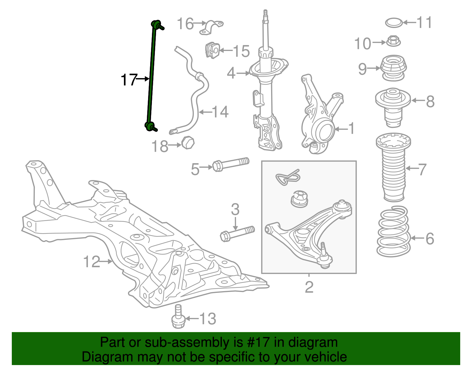 2007-2019 Toyota Stabilizer Link 48820-52030 | Toyota Parts Center