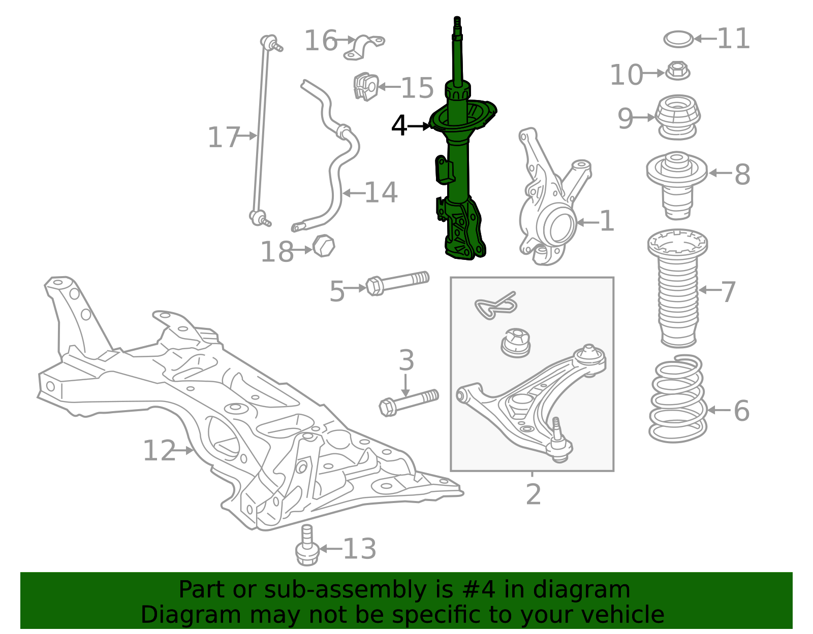 Genuine Official Toyota Suspension Strut part# 48510-52J60 for 2012 ...