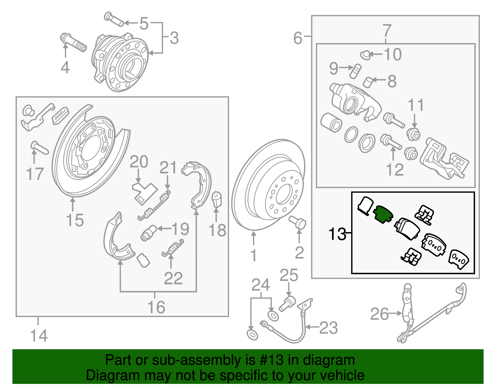 58302-C6A00 - Brake Pads Rear 2016-2020 Kia Sorento | Kia.Parts Store