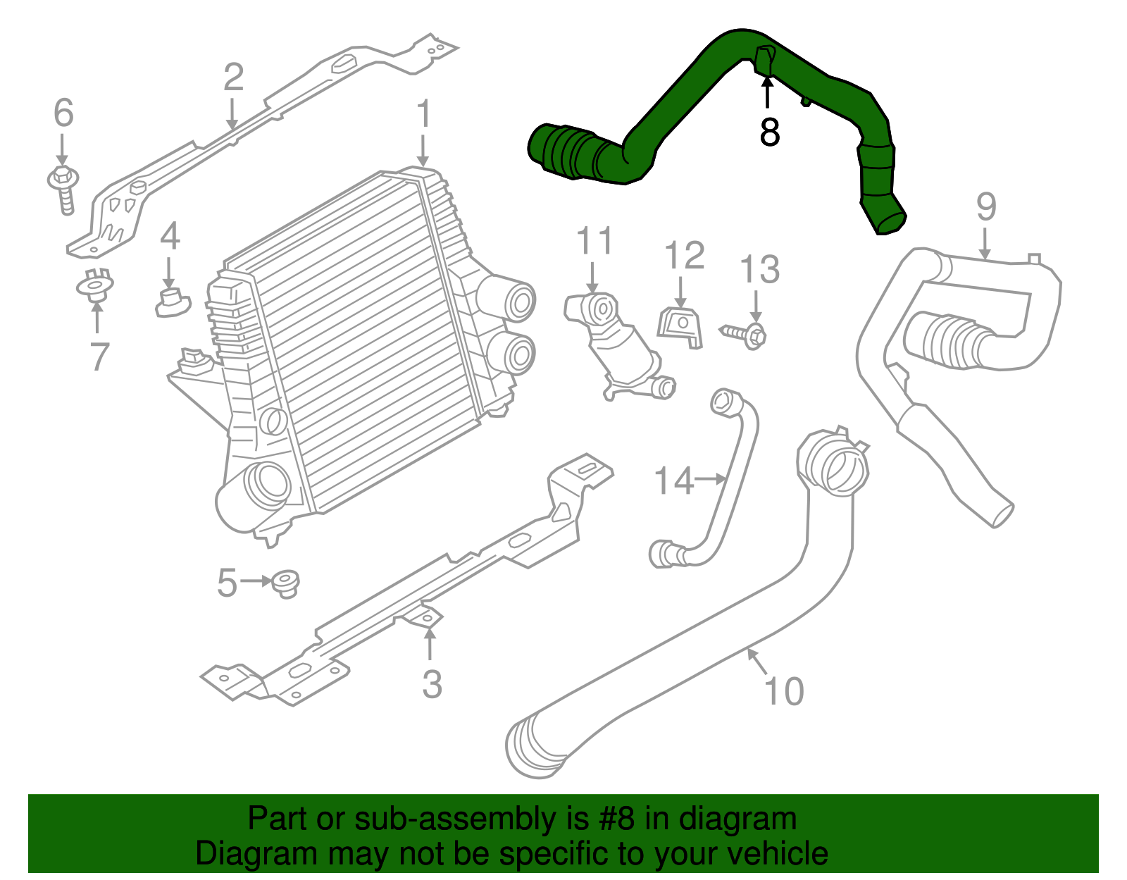 BL3Z-6C646-B - Air Inlet Duct 2011-2017 Ford | Ford Parts Direct