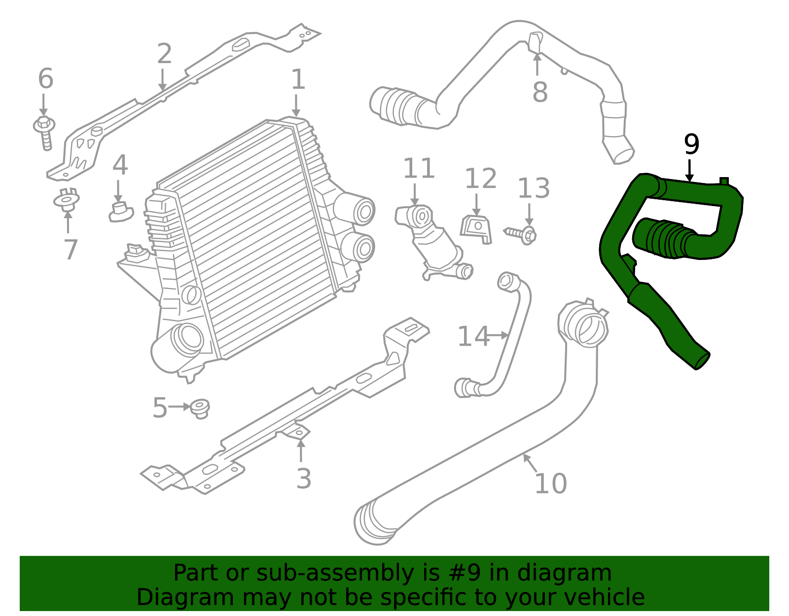 Genuine OEM Ford Part - Inter-Cooler Pipe BL3Z-6C646-A | Genuine OEM ...