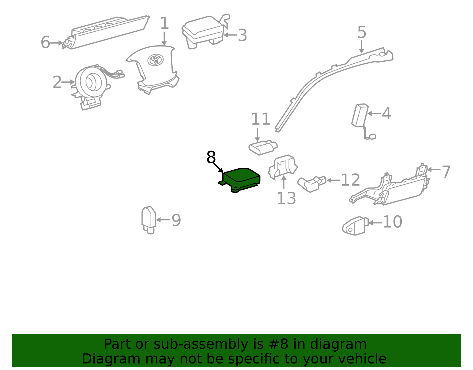 89170-0C090 - Center Sensor 2010-2012 Toyota Tundra | Norm Reeves ...