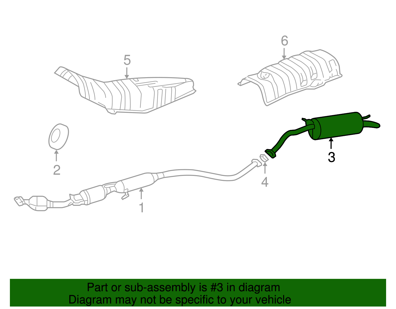 2004-2009 Toyota Prius Muffler & Pipe 17430-21580 | Toyota Parts Center