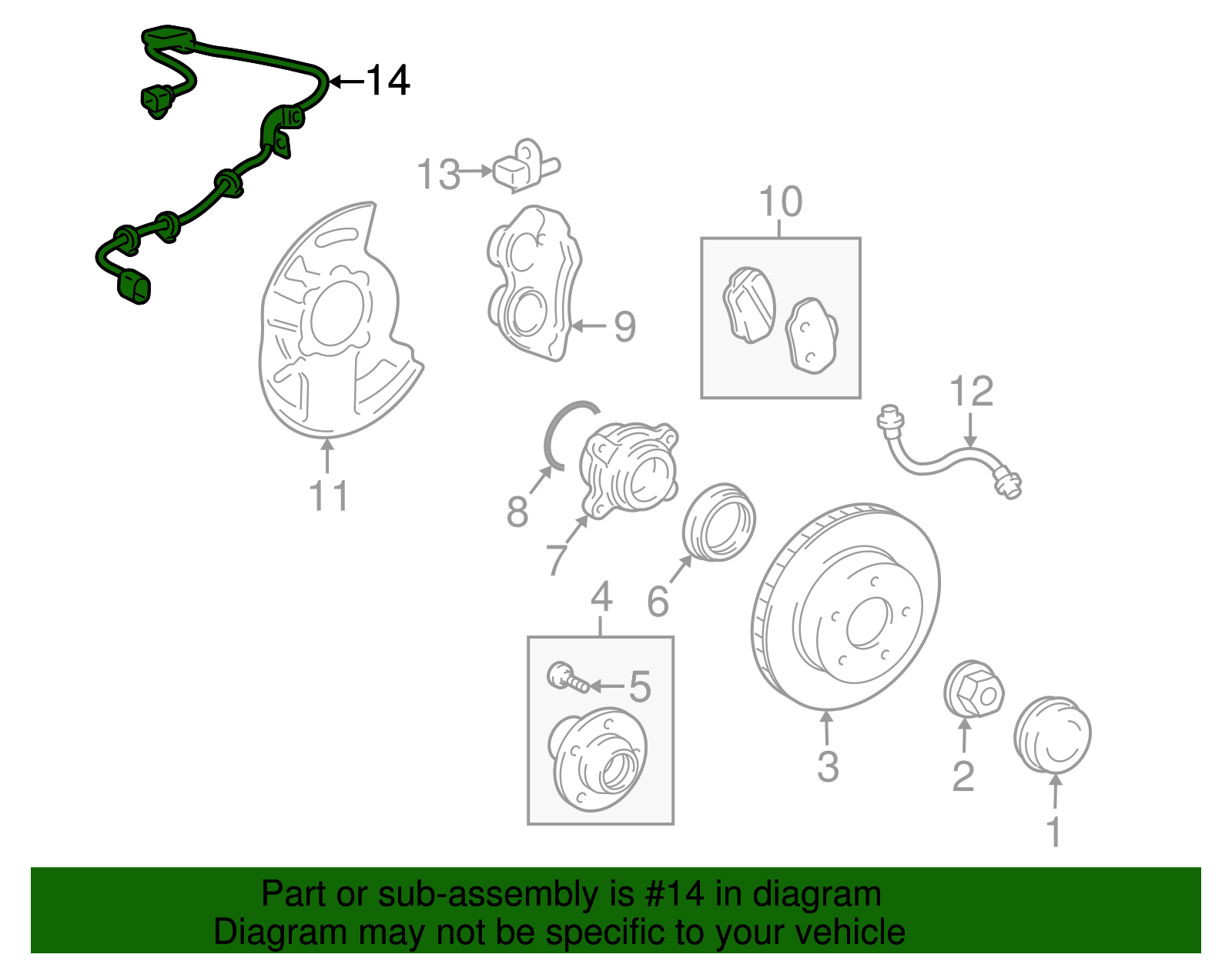 89516-60270 - ABS Wheel Speed Sensor Wiring Harness For 2010-2021 Lexus ...