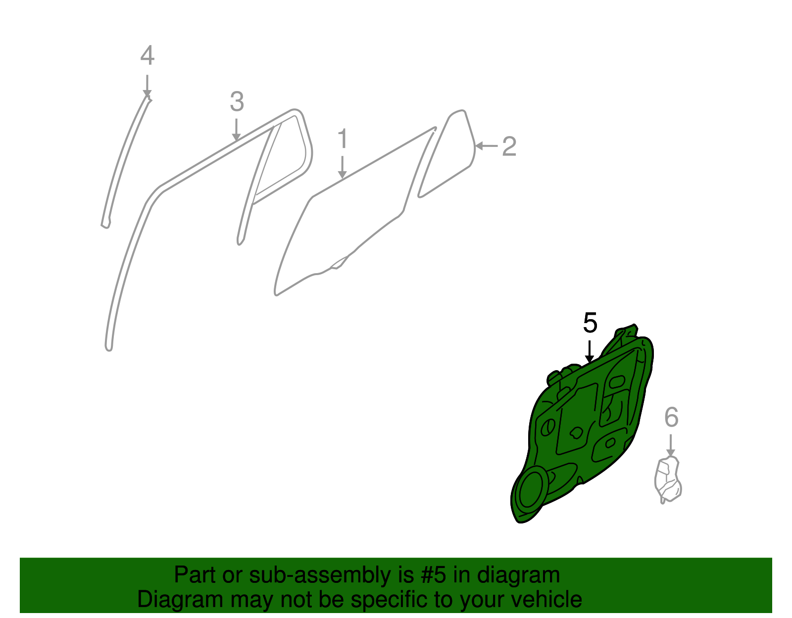 2010-2012 Hyundai Santa Fe Window Regulator 83471-0W000 | OEM Parts Online