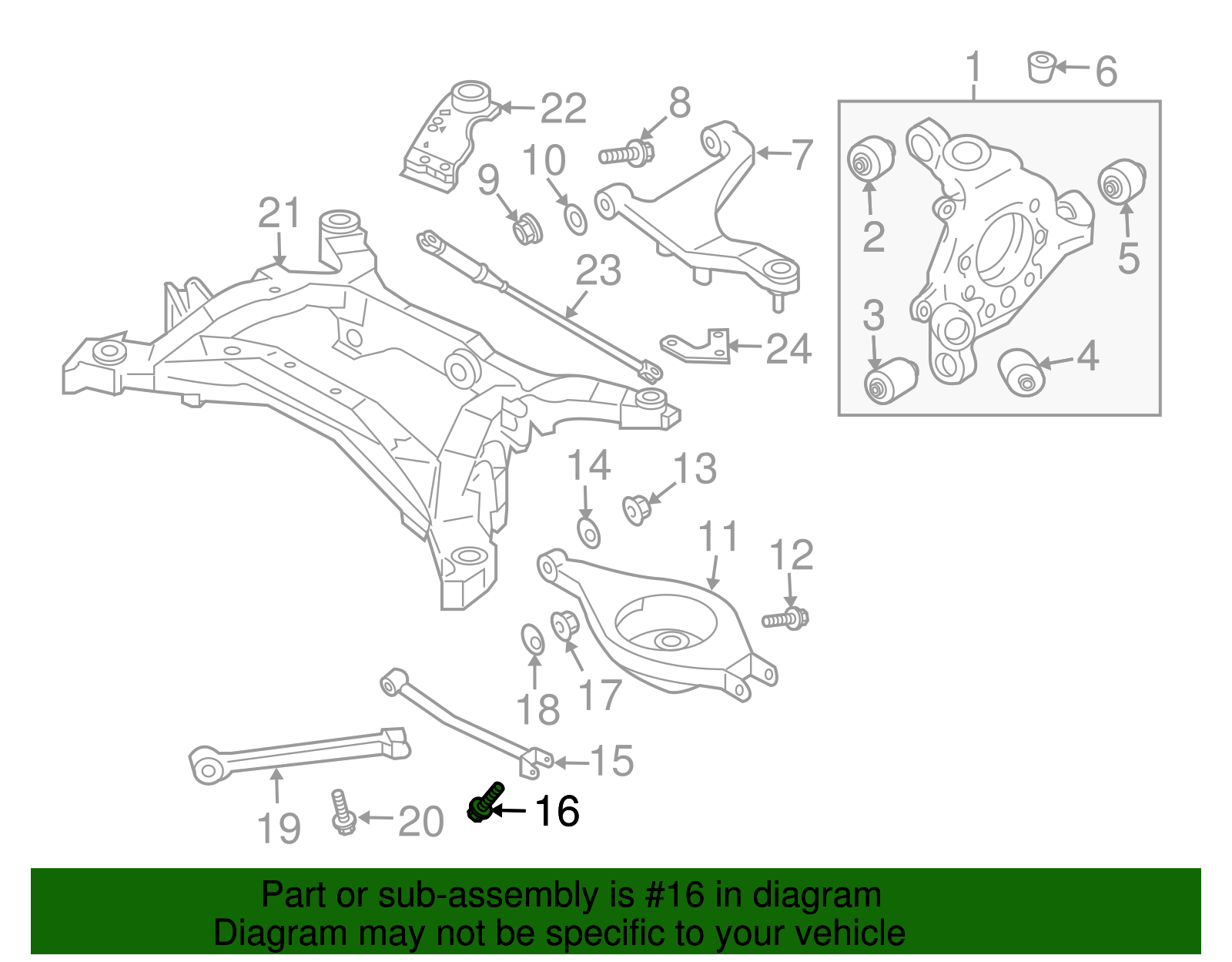 2003-2025 Nissan Lower Control Arm Bolt 55226-JA01D | TascaParts.com