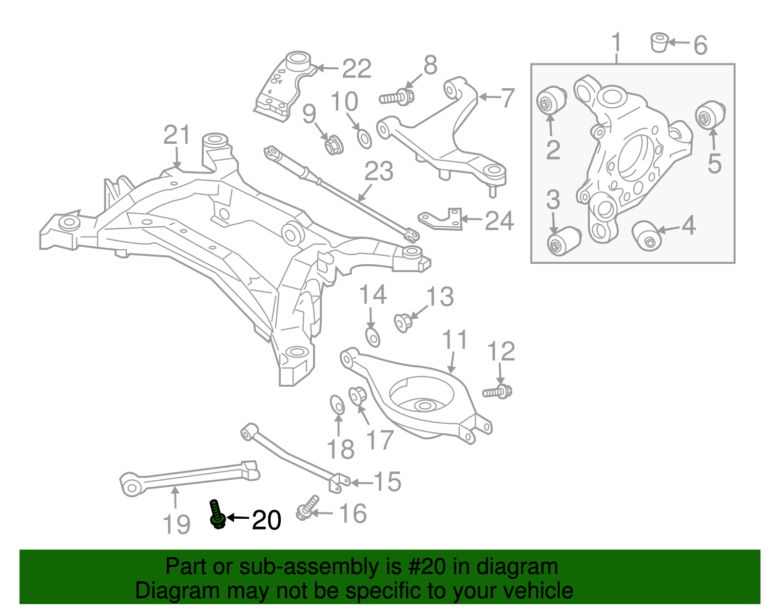 55479-4P00A - Radius Rod Bolt 2003-2025 Nissan | Nissan Parts ...