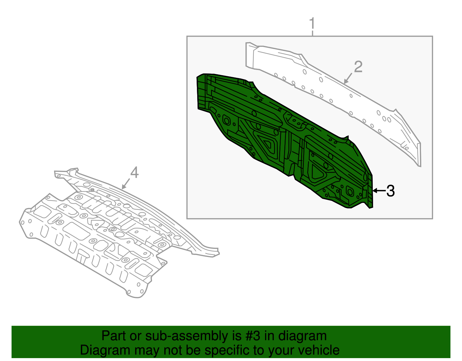 2017-2024 Mitsubishi Mirage G4 Rear Panel 5281A633 | Mitsubishi Parts ...