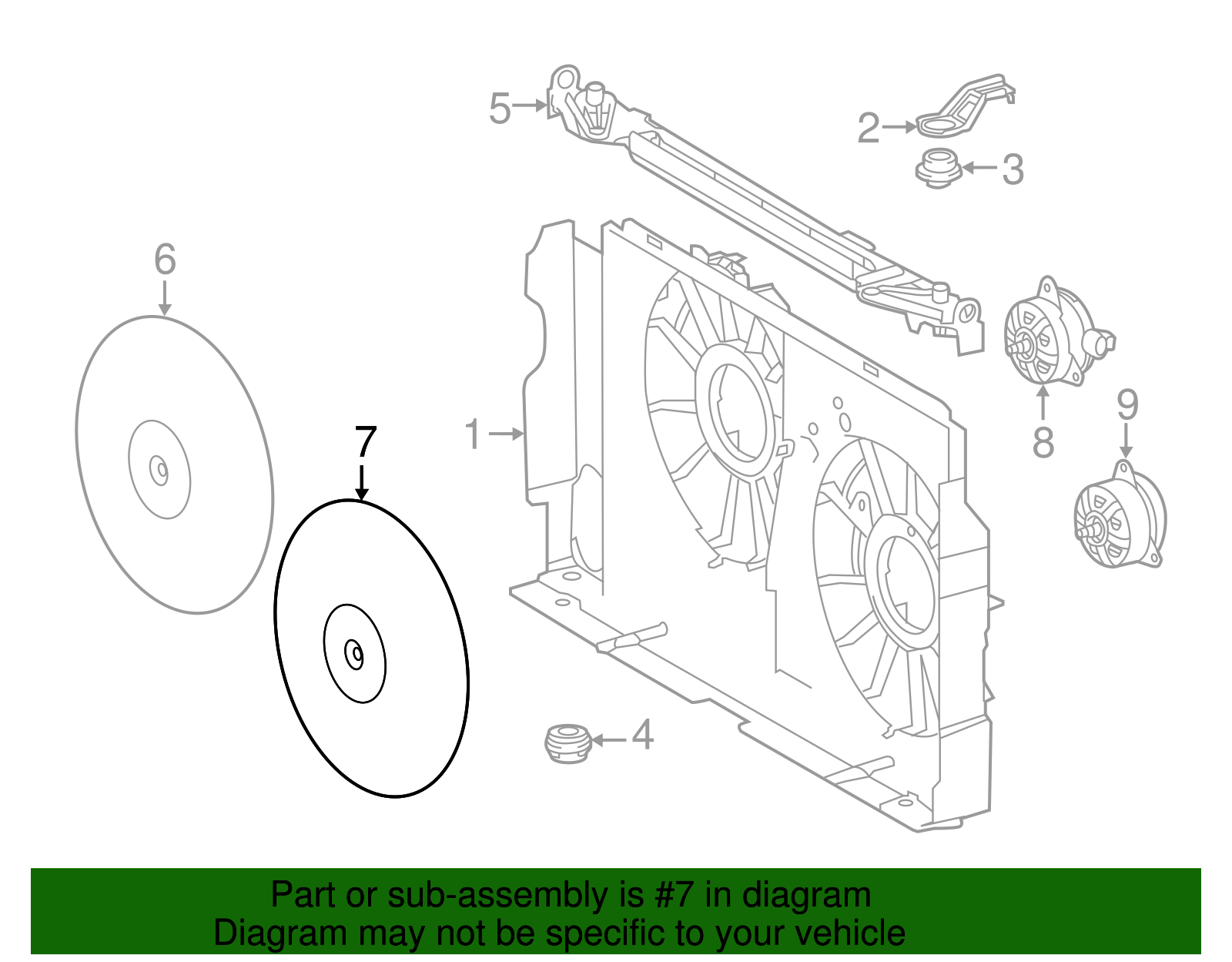 Genuine Toyota Fan Blade part# 16361-0V330 for 2013-2018 Toyota RAV4 ...