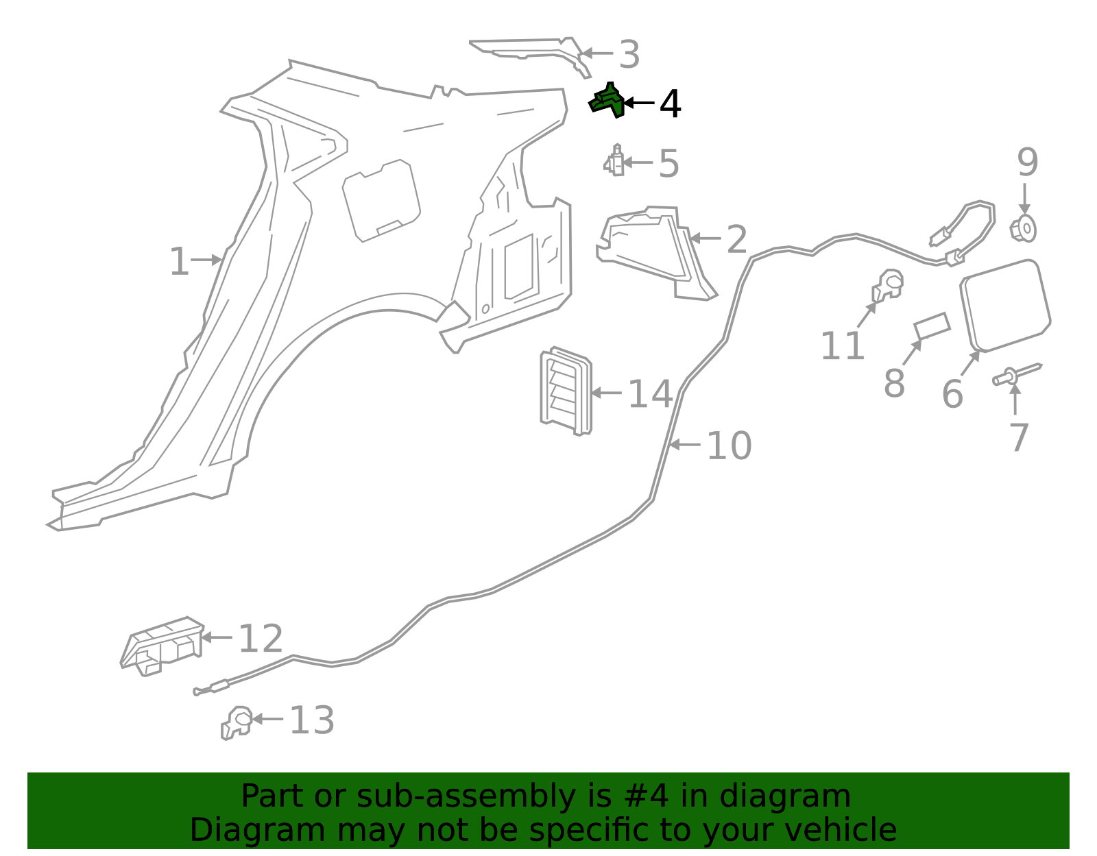 2020-2025 Toyota Corolla Trough Inner Reinforced 61628-02130 | Lithia ...