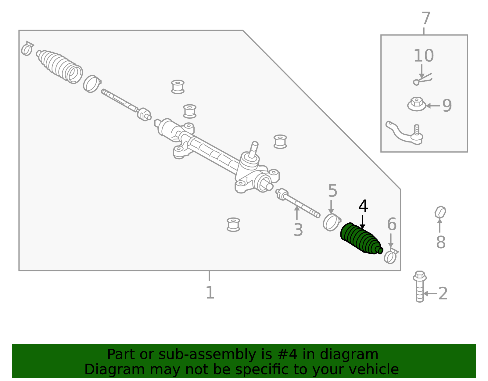 2003-2009 Toyota Tie Rod Boot 45535-52060 | Bam Wholesale Parts