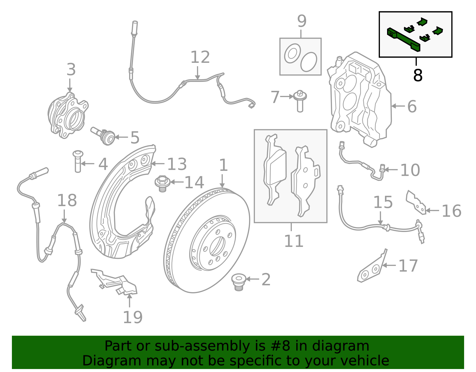 34-11-6-883-731 - Caliper Retainer Spring 2017-2025 BMW ...