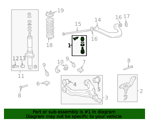 Genuine Official Toyota Upper Ball Joint (fits left or right, front ...