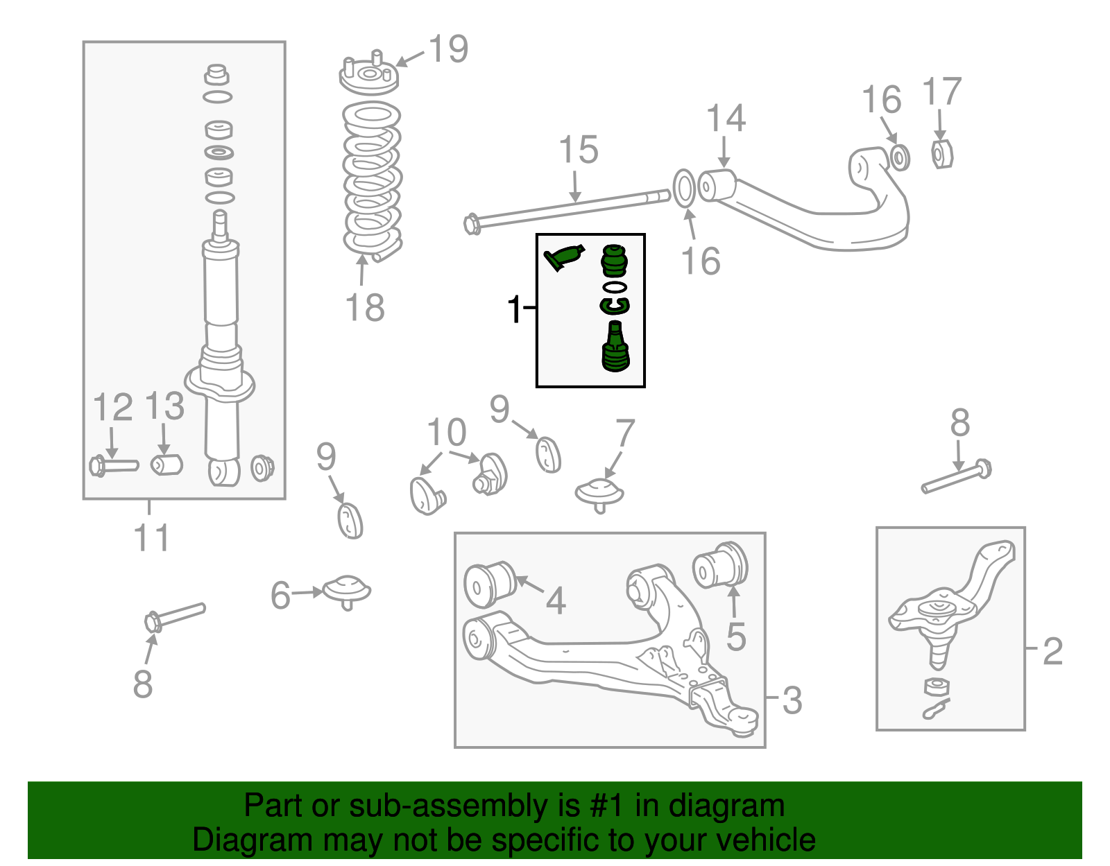 4331039016 - Toyota Upper Ball Joint 1995-2007 Toyota | Performance ...