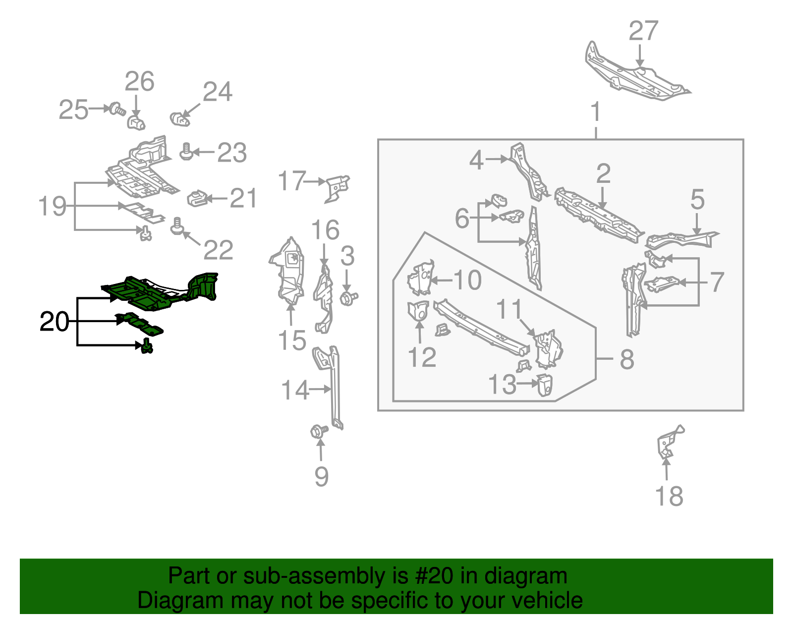 2004-2009 Toyota Prius Splash Shield 51409-47012 | Toyota Parts Center